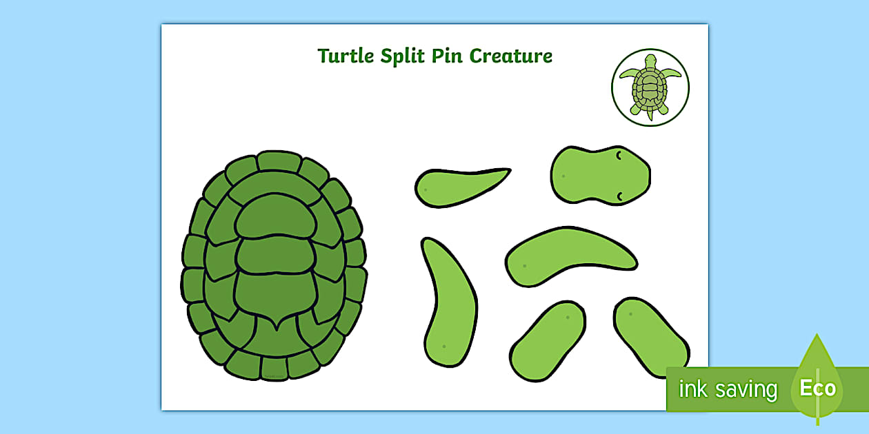 Turtle Split Pin Creature (teacher made) - Twinkl