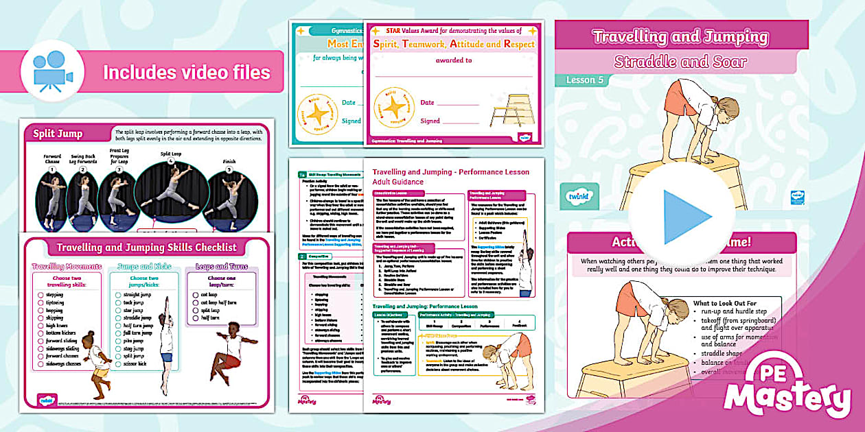 PE Mastery: Year 6 Travelling and Jumping Pack - Twinkl