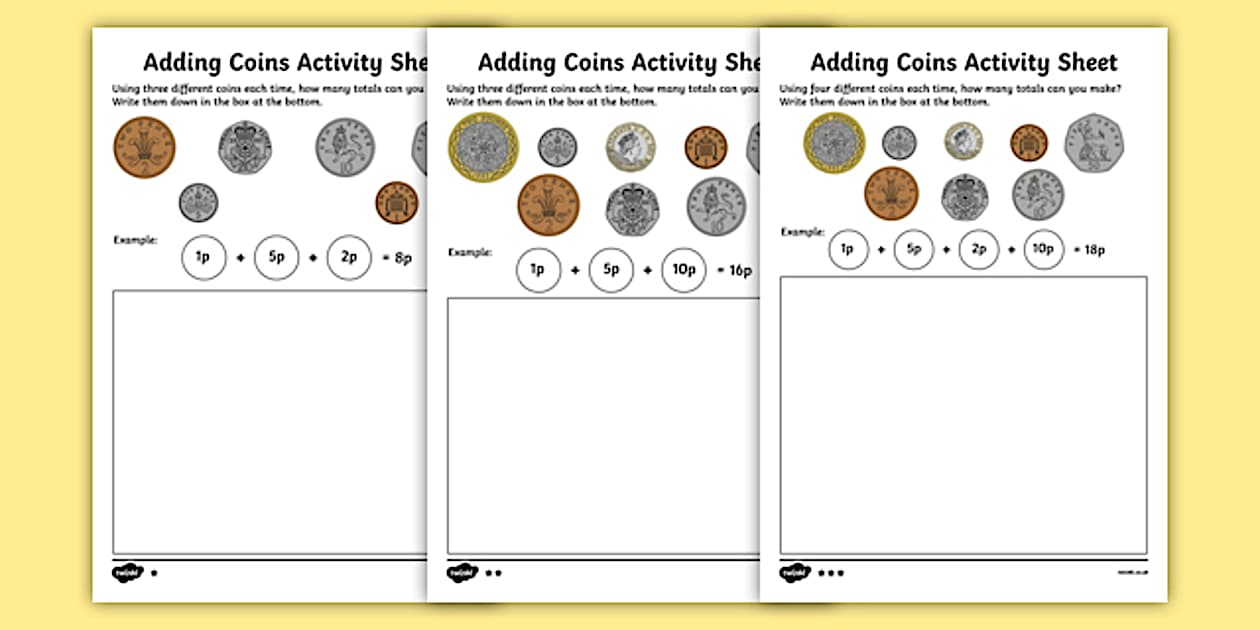 Adding Coins Worksheet | KS3 Maths | Beyond (teacher made)