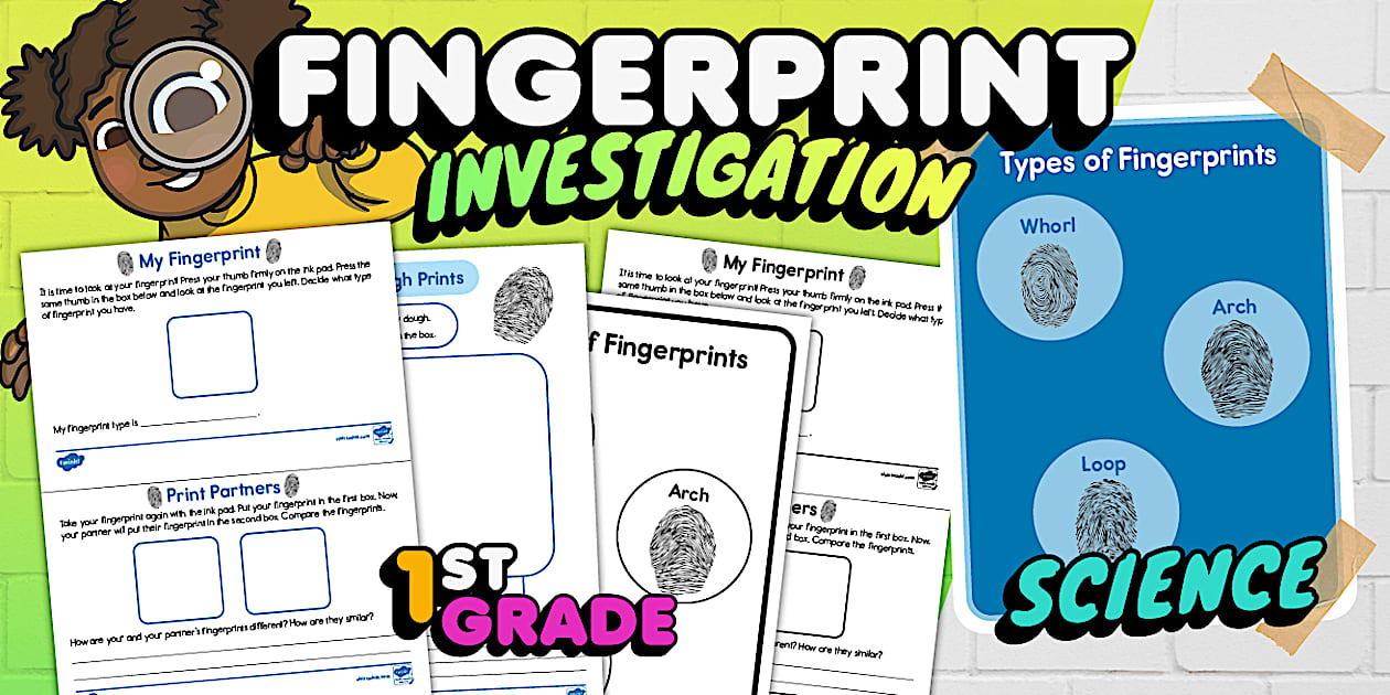 First Grade All About Fingerprints Activity (Teacher-Made)