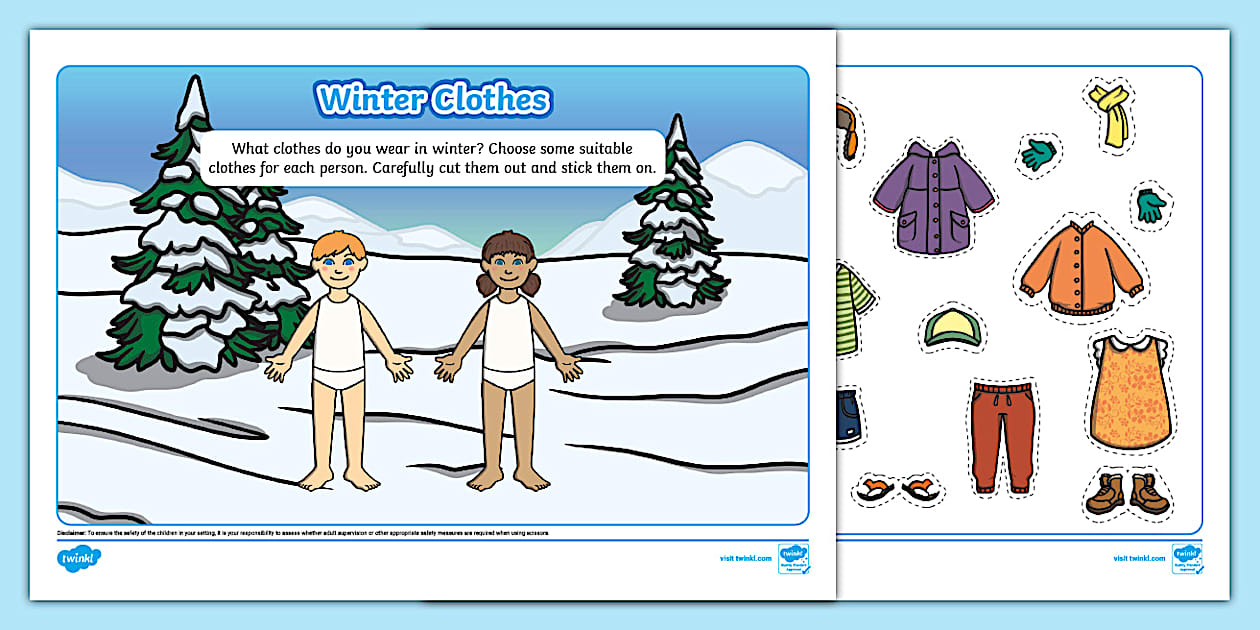 Winter Clothes Activity | Seasons | KS1 | Twinkl | Winter