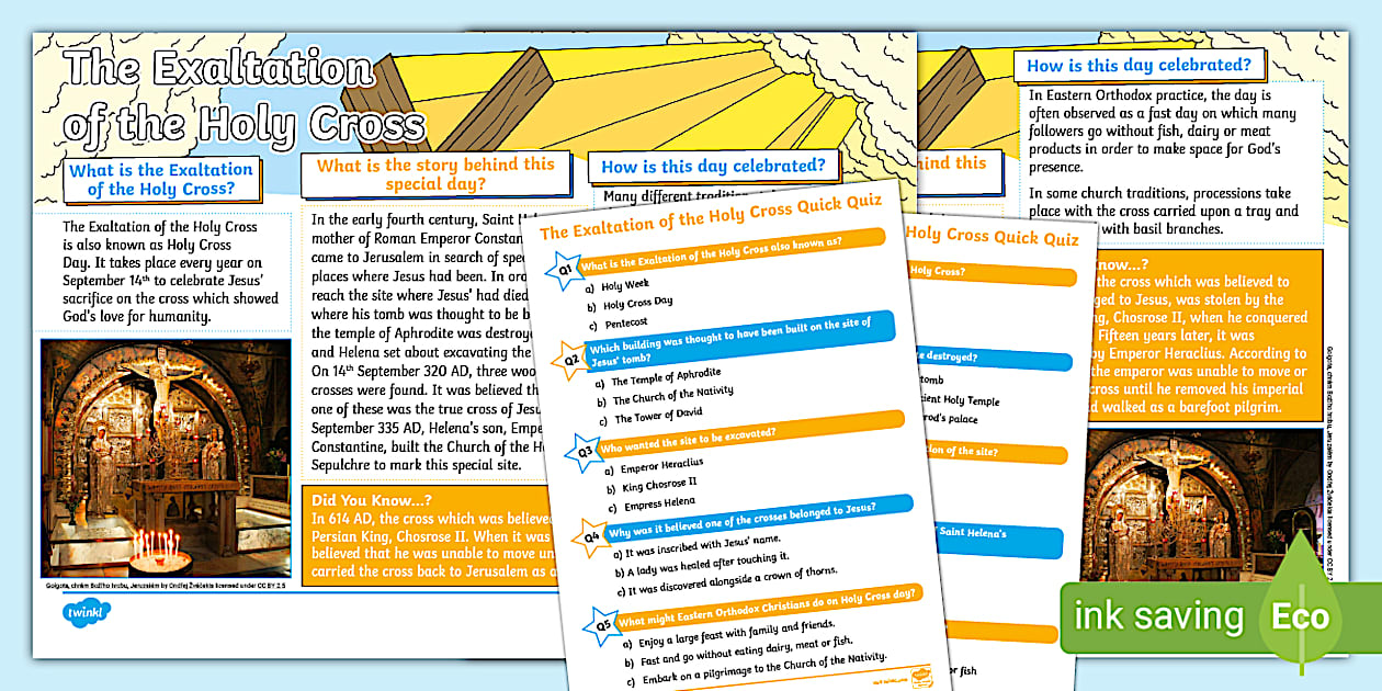 Exaltation of the Holy Cross Fact File and Quick Quiz | KS2