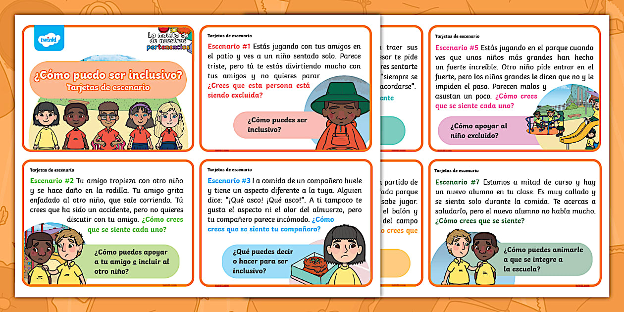Inclusión - tarjetas de discusión (teacher made) - Twinkl