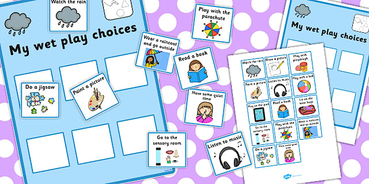 Editable My Wet Play Choices (professor feito) - Twinkl