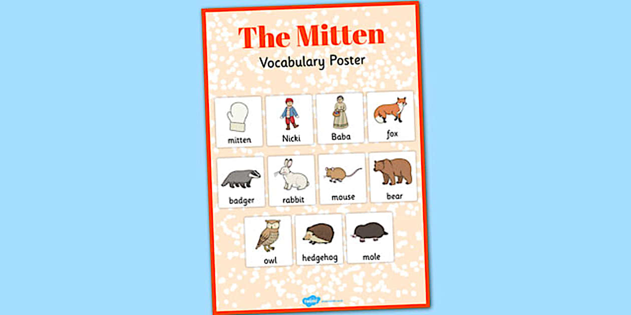 The Mitten Vocabulary Poster (Teacher-Made) - Twinkl