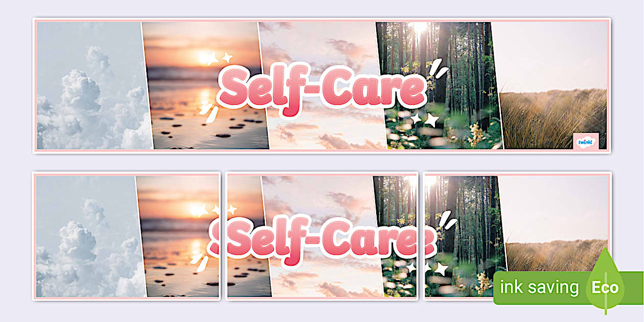 Self-Care Photo Display Banner (professor feito) - Twinkl