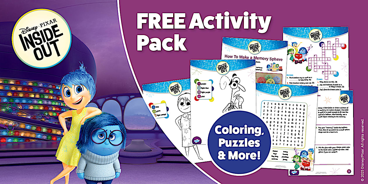Inside Out: FREE Activity Pack for Kids