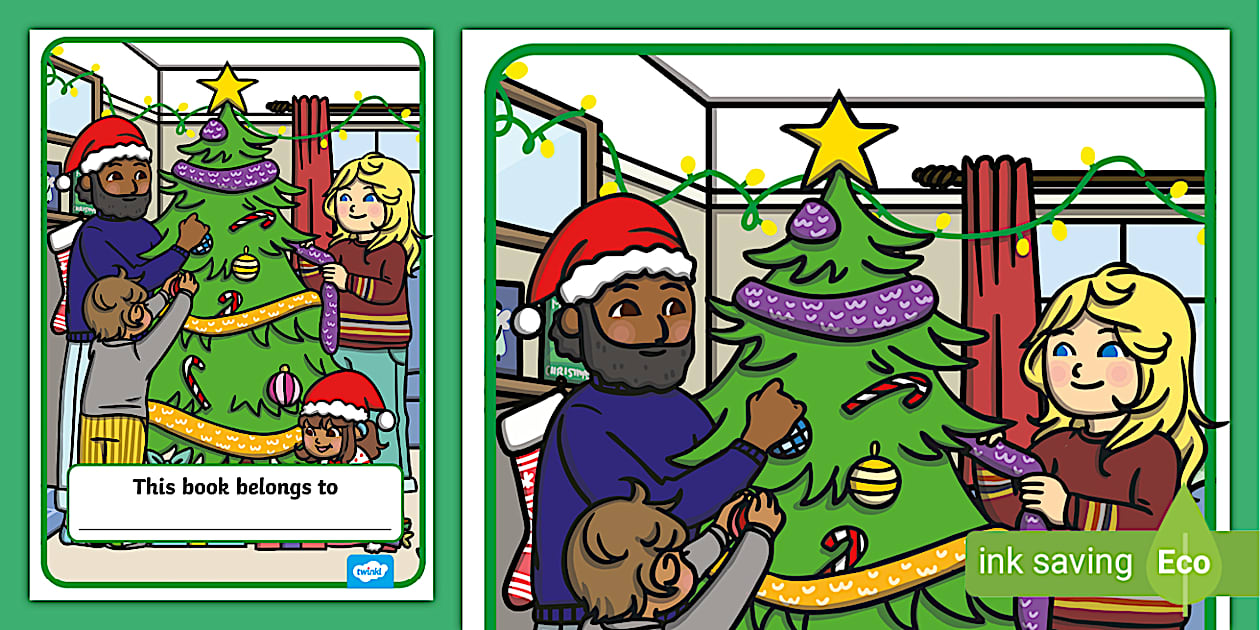 Christmas-Themed Book Cover | Twinkl | KS1 | Stationery