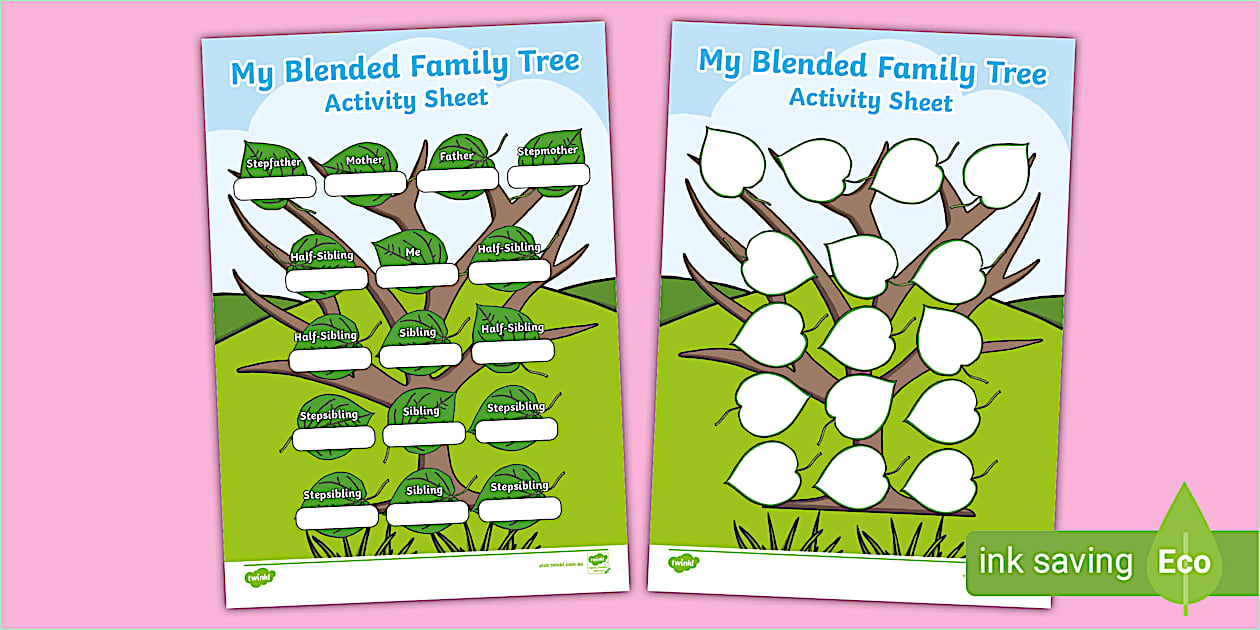 My Blended Family Tree Template With Half Siblings