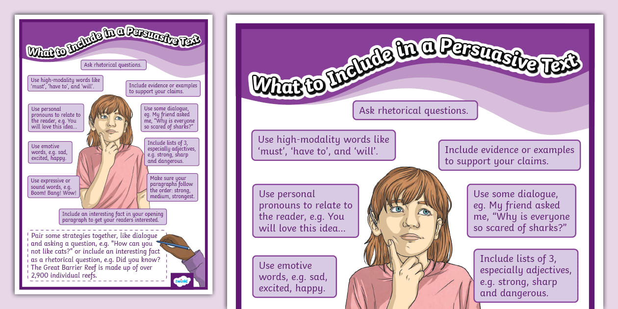 What to Include in a Persuasive Text Display Poster - Twinkl