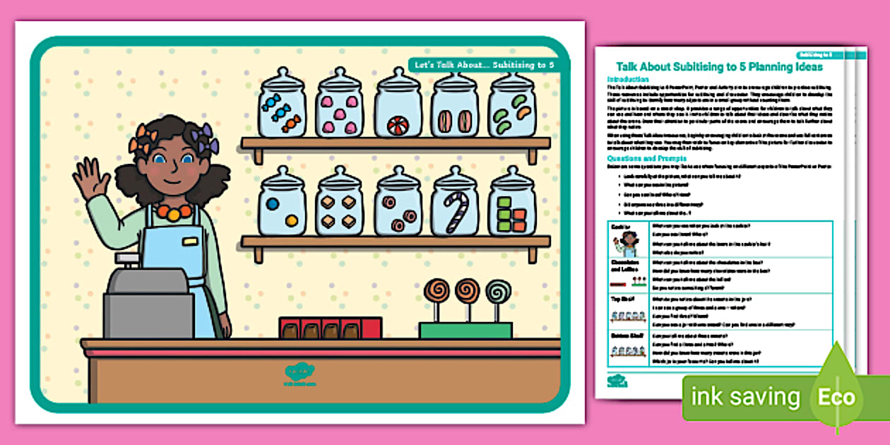 👉 Talk About Subitising to 5 Maths Poster and Planning Ideas