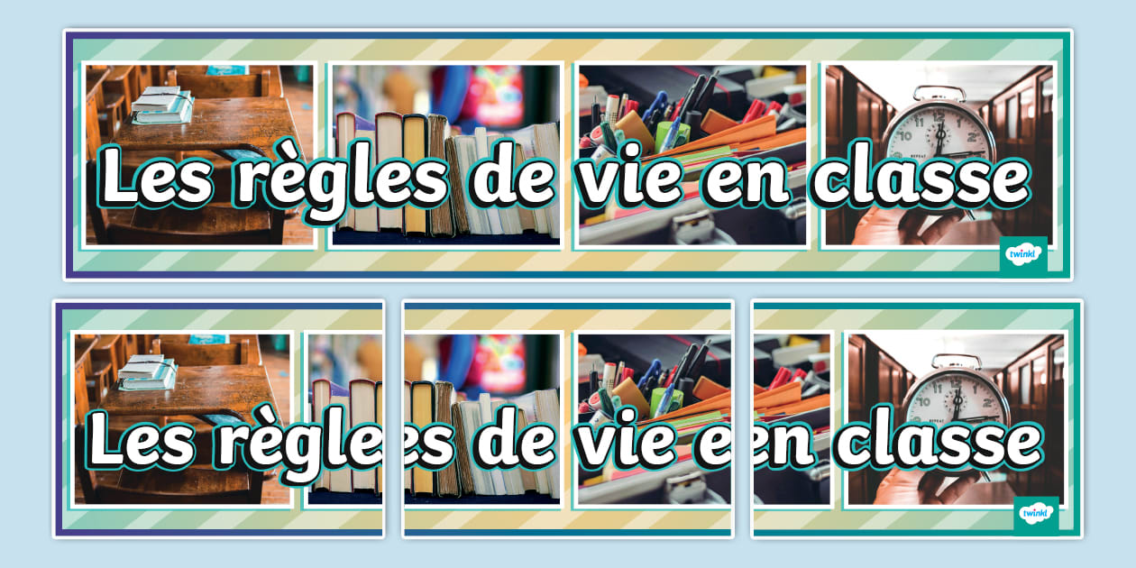 Bannière : Les règles de vie en classe - Twinkl