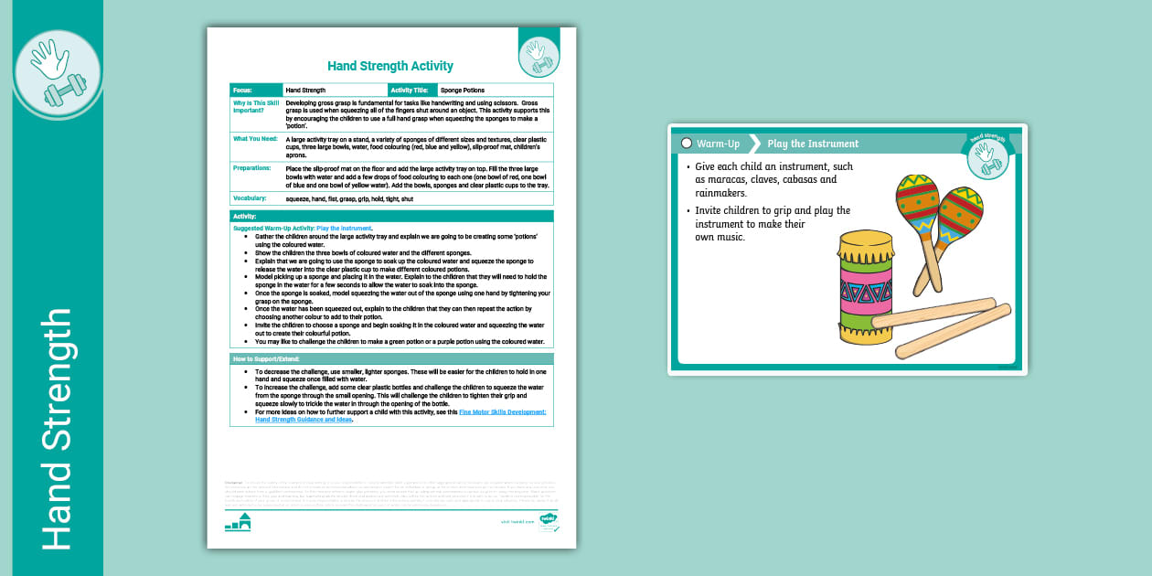 Fine Motor Skills Hand Strength Activity: Sponge Potions