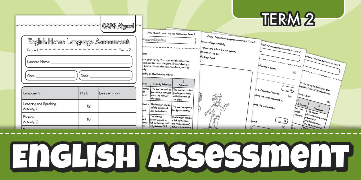 Grade 1 English Home Language Term 2 Assessment and Memorandum