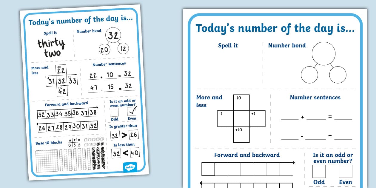 Number of the Day (teacher made) - Twinkl