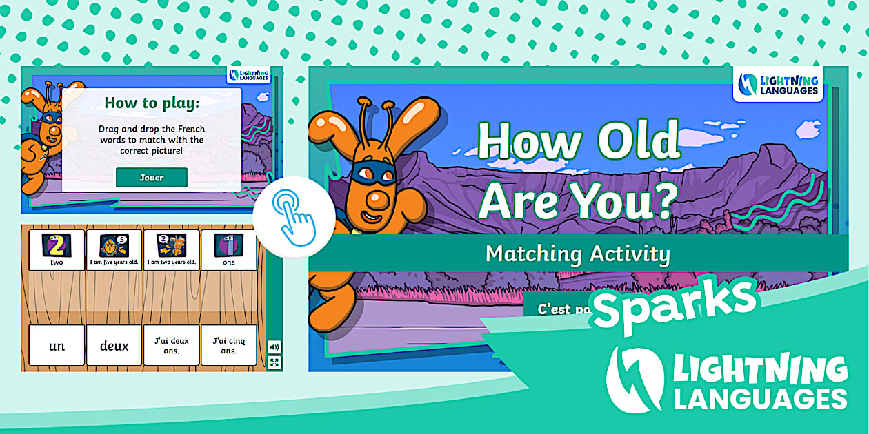 👉 French | Sparks | How Old Are You? Interactive Matching Activity