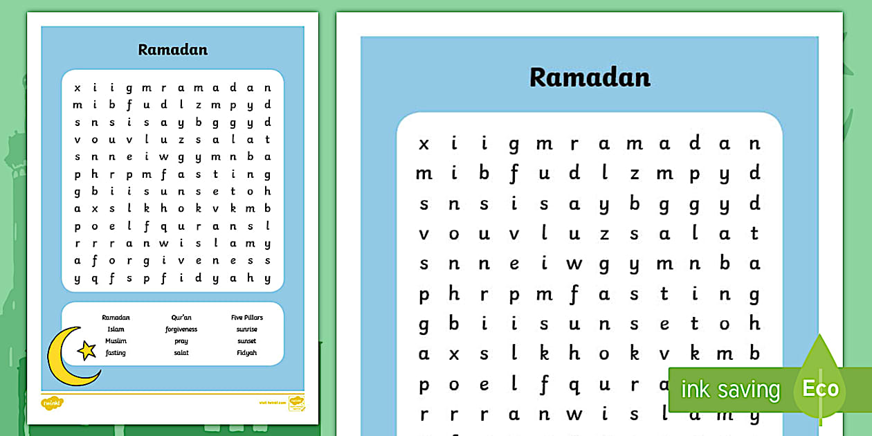 Ramadan (Islamic) Word Search (Teacher-Made) - Twinkl