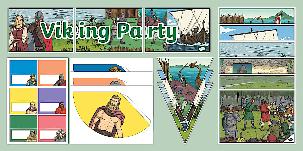 Viking Party Decorations Pack (teacher made) - Twinkl