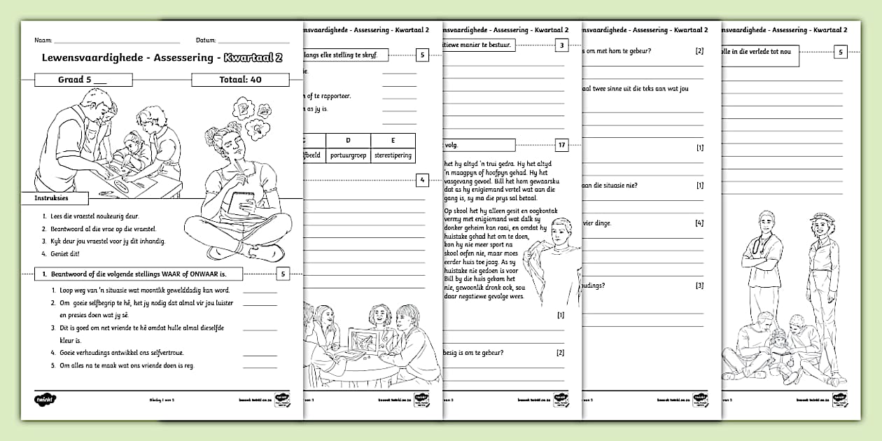 Lewensvaardigheid – Graad 5 - Assessering - Kwartaal 2