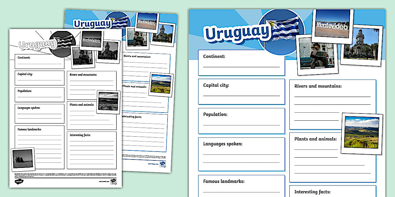 Uruguay Fact File Template (Teacher-Made) - Twinkl