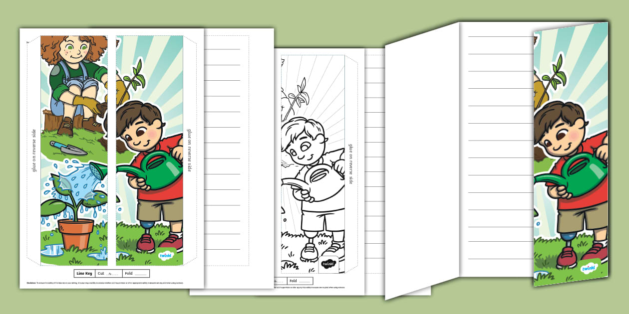 Plant Pot Folding Writing Template (teacher made) - Twinkl