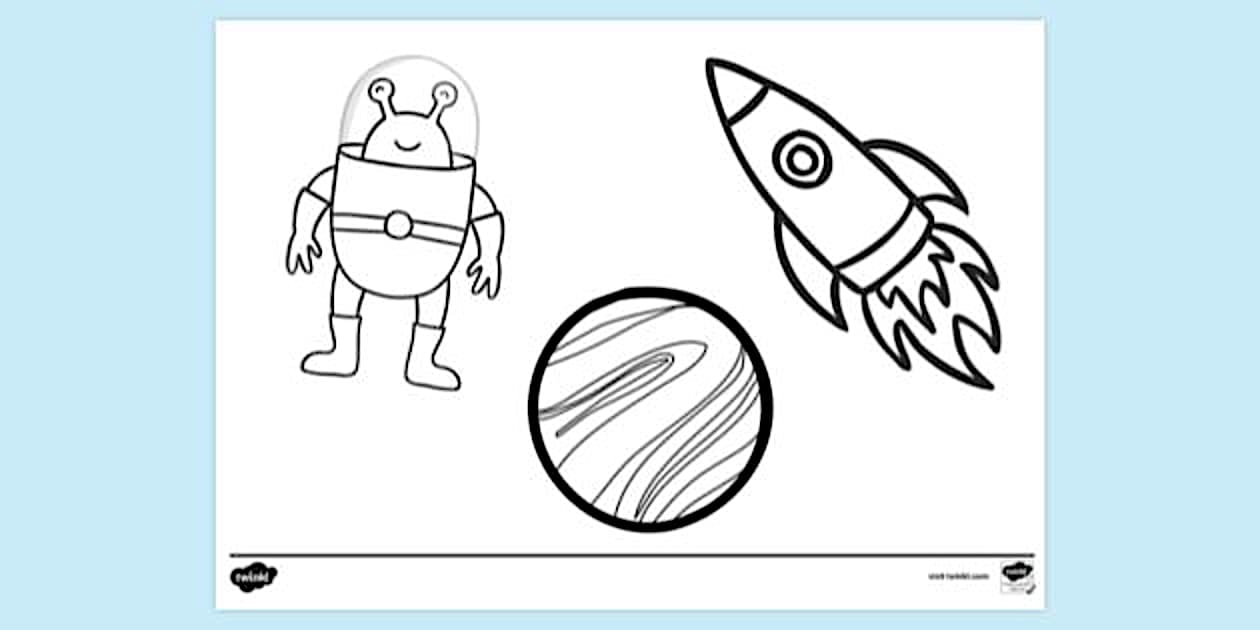 Space Colouring Preschool | Colouring Sheets (teacher made)