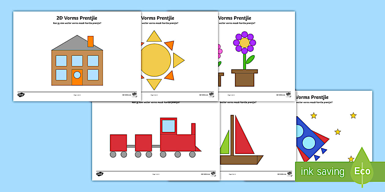 2D Vorms Aktiwiteit (teacher made) - Twinkl