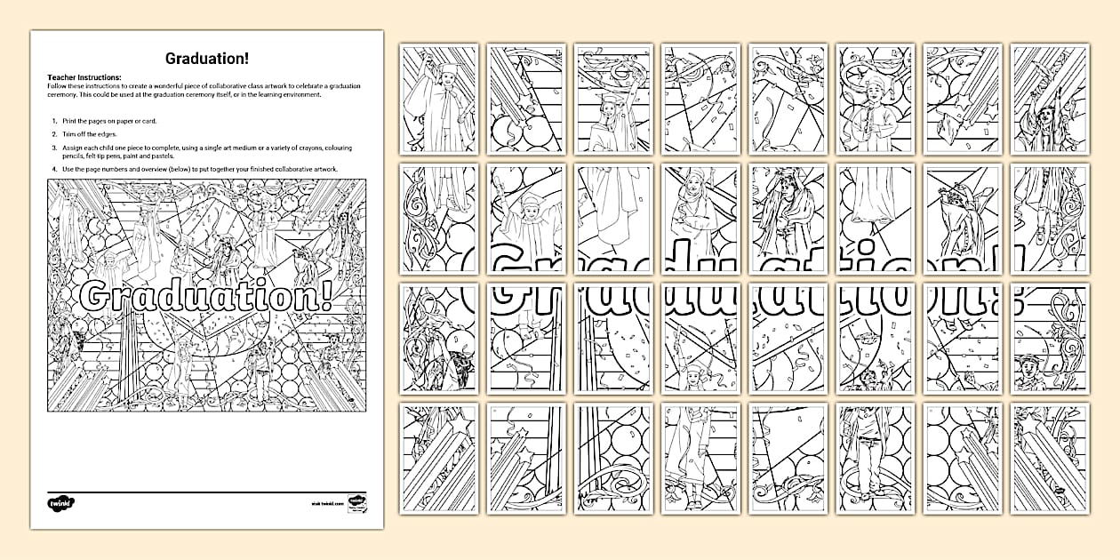 Graduation - Collaborative Art Project (teacher made)