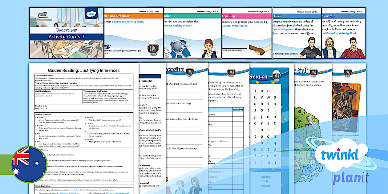 Year 6 Guided Reading 7 to Support Teaching on Wonder