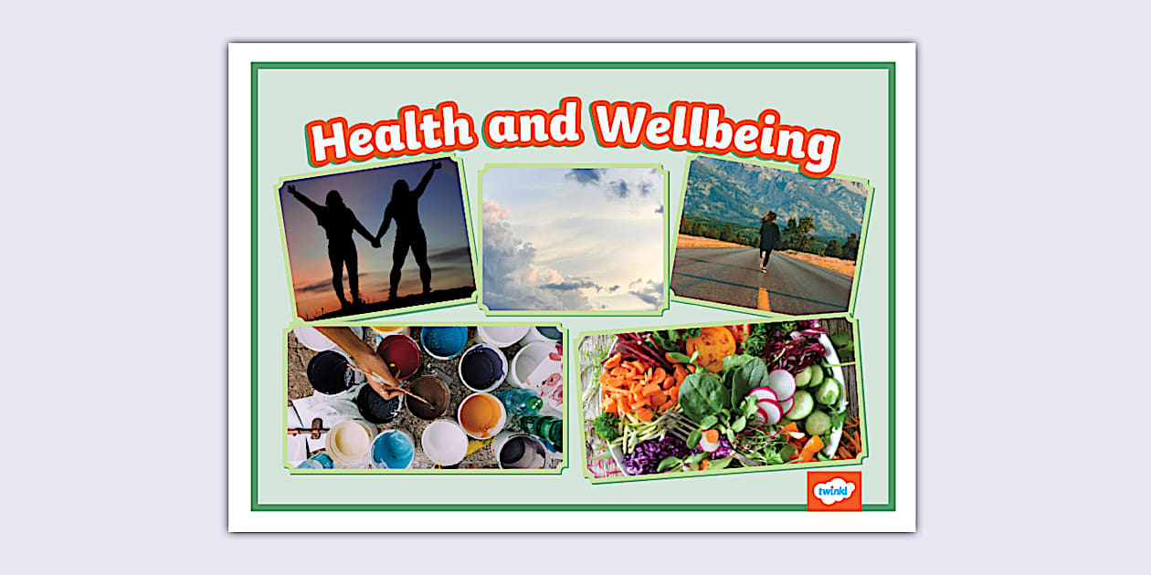 Health and Wellbeing Photo Display Poster (teacher made)