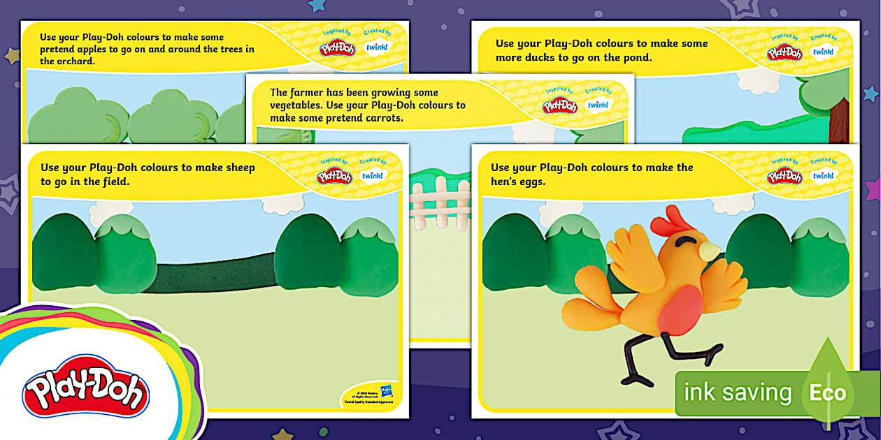 FREE! - Play-Doh: On the Farm Nursery Play Mats - Twinkl