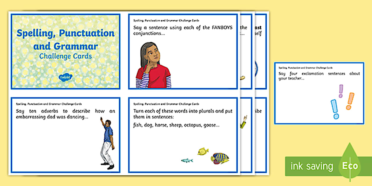 Cursive SPaG Challenge Cards (teacher made) - Twinkl