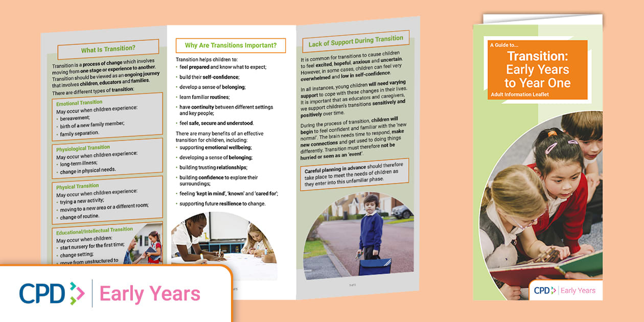 Transition | Early Years to Year 1 | Adult Information Leaflet