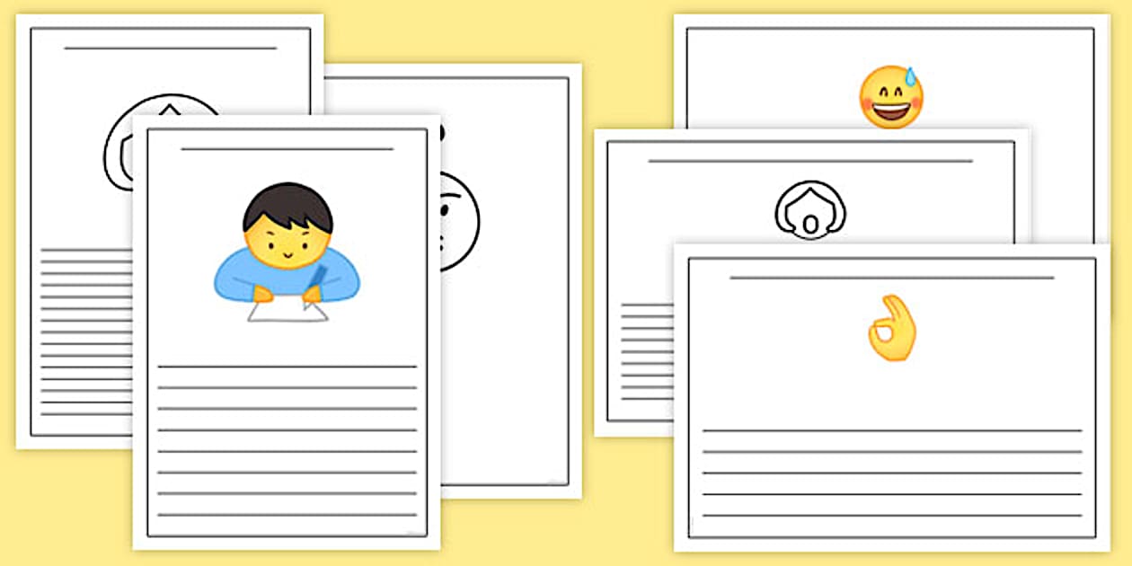 👉 😊 Emojis Writing Frames - , moji (Teacher-Made)