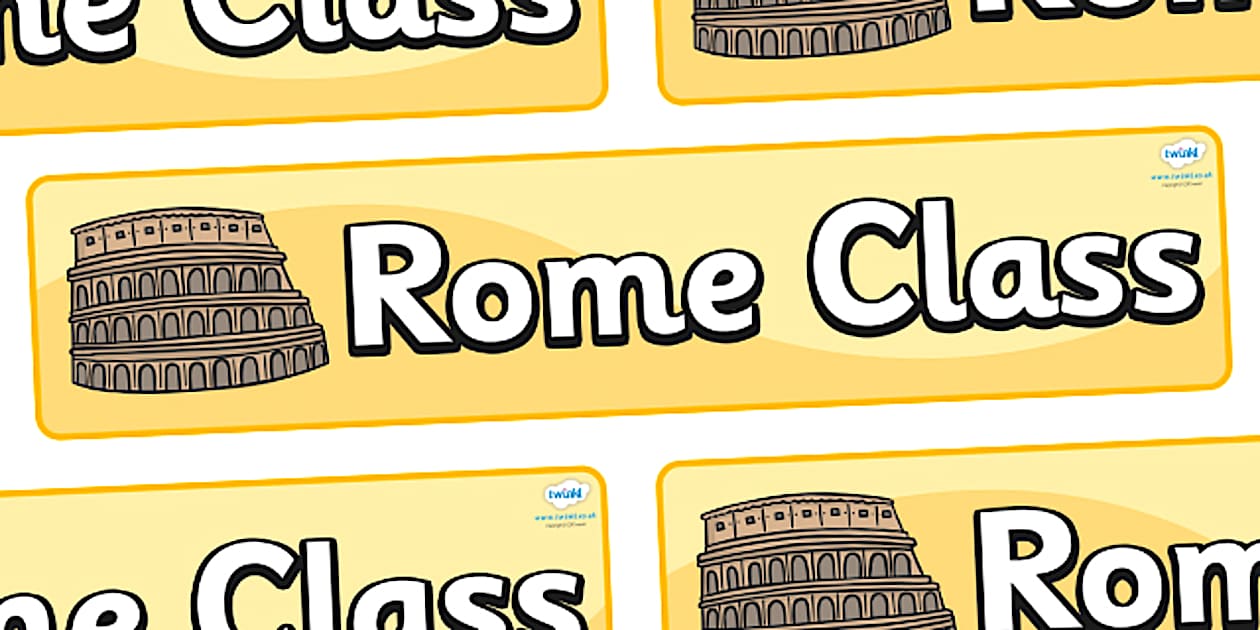 Rome Themed Classroom Display Banner (teacher made) - Twinkl