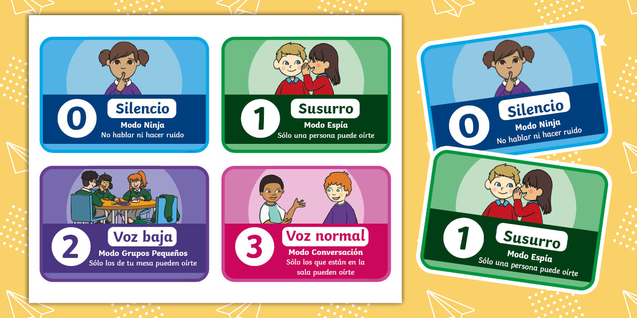 Tarjetas Visuales: Volumen de Voz (teacher made) - Twinkl
