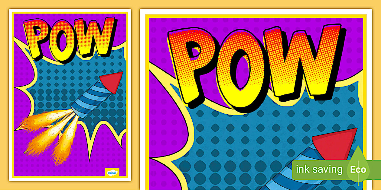 Firework Pop Art Display Poster (teacher made) - Twinkl