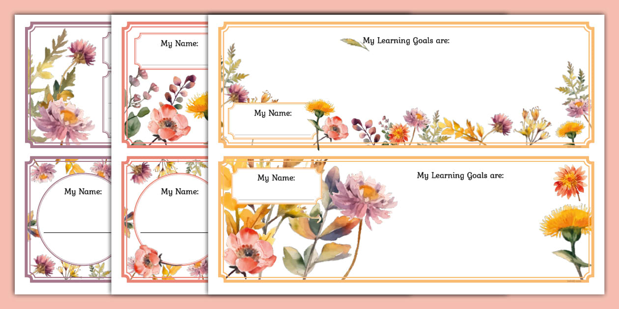 Wildflower Botanical Learning Goal Cards (teacher made)