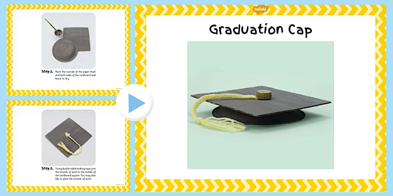 Graduation Cap Craft Instructions PowerPoint (Teacher-Made)
