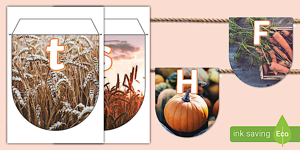 Harvest Festival Photo Display Bunting - Twinkl