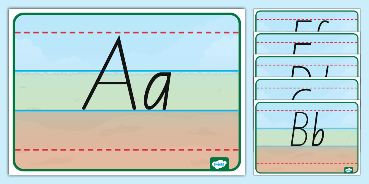 TAS Australian Ground Grass Sky Upper and Lowercase Alphabet Display ...