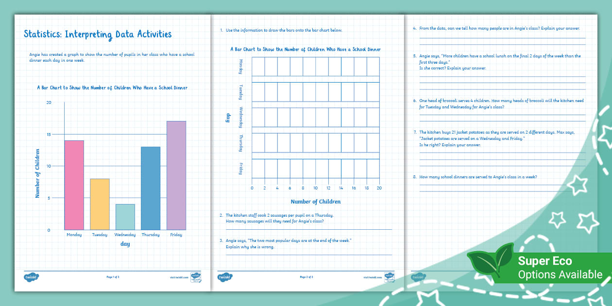 Statistics: Interpreting Data Activities (Ages 8 - 9)