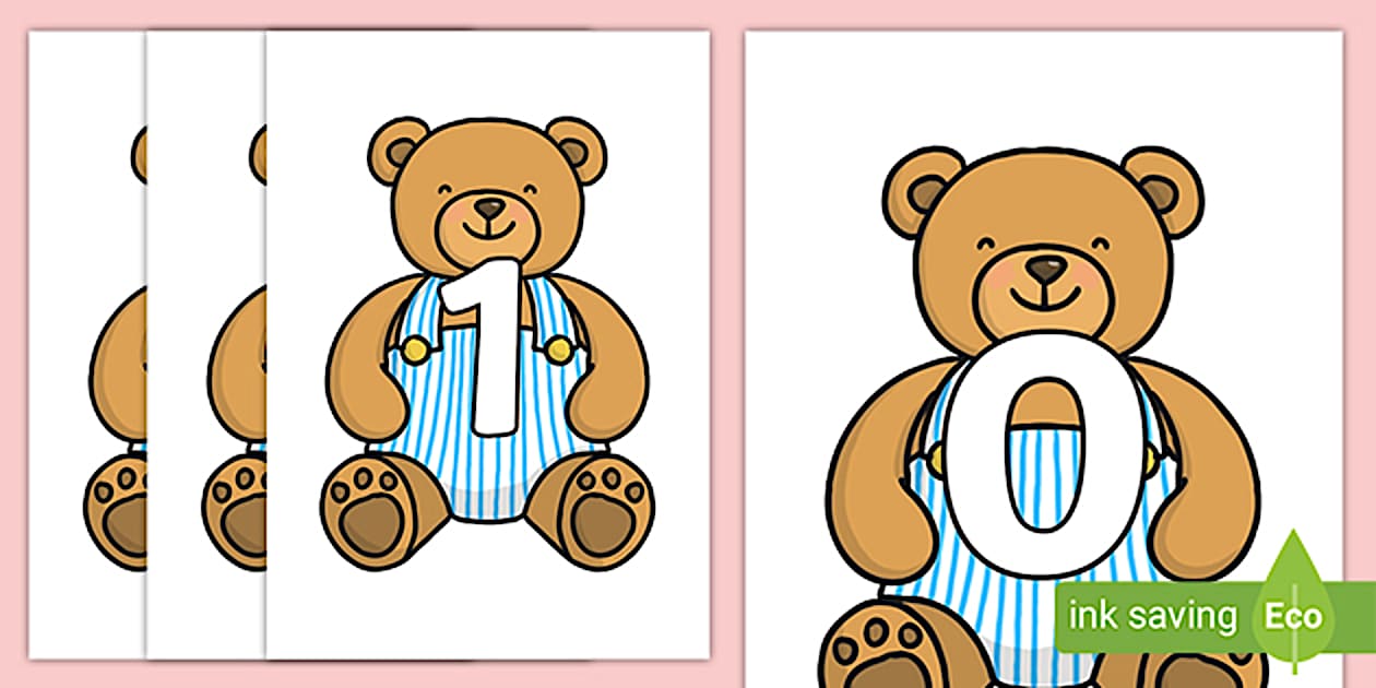 Numbers 0-30 on Teddy Bears (teacher made) - Twinkl