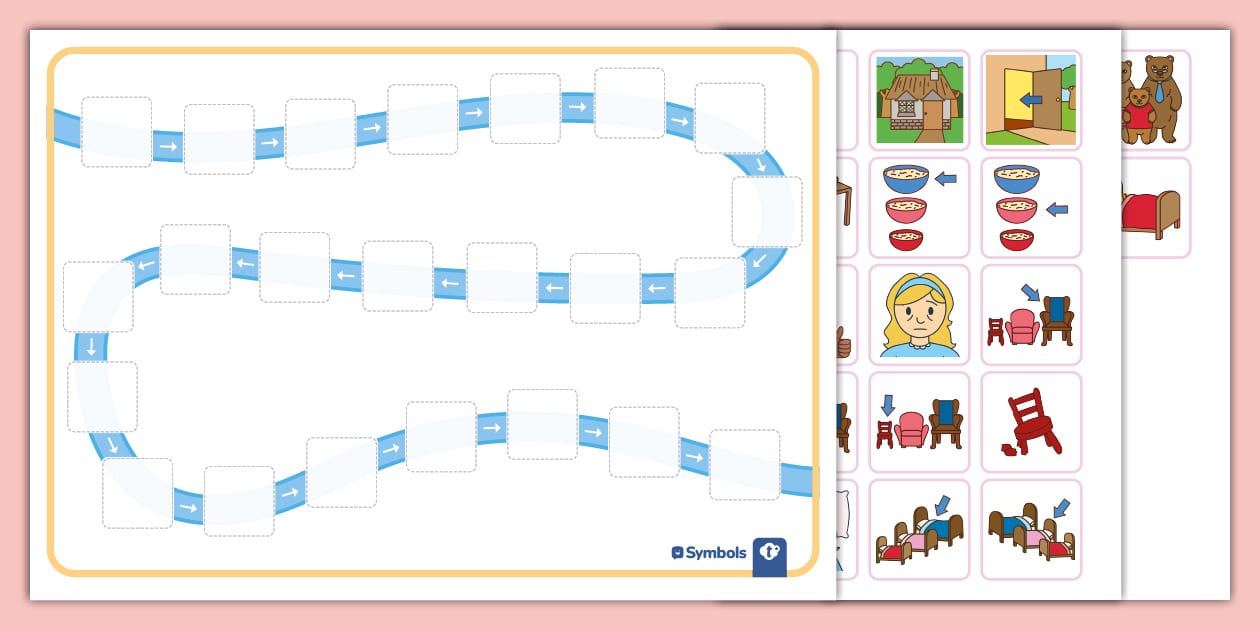Twinkl Symbols: Goldilocks and the Three Bears Story Map