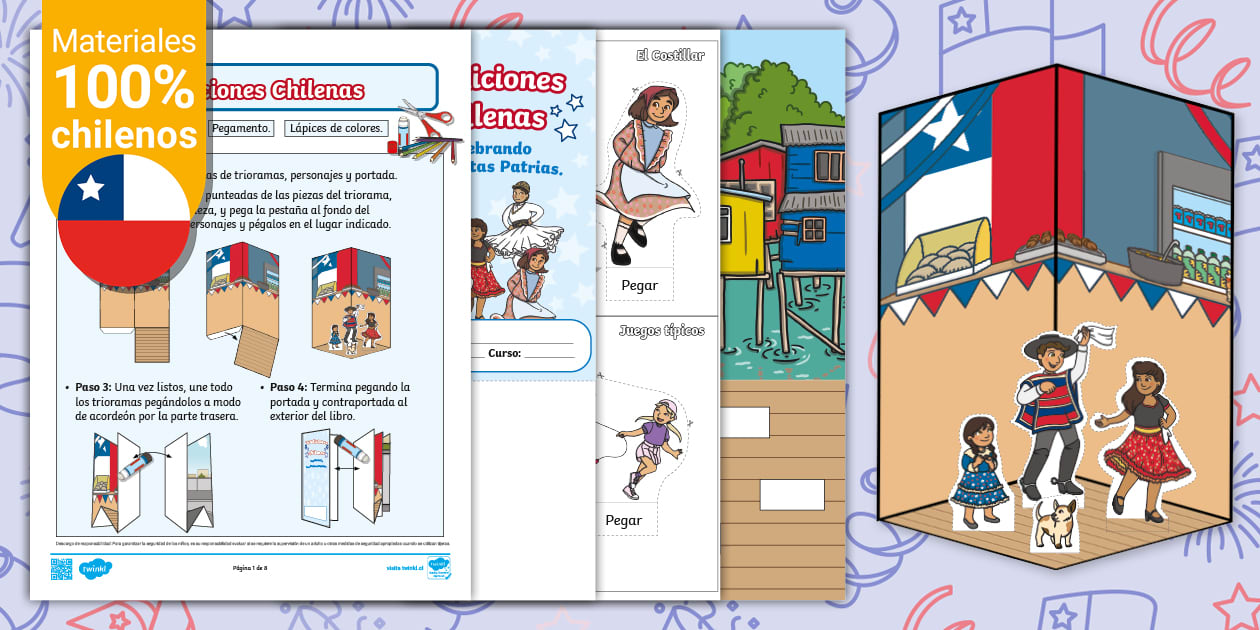 Libro 3D Tradiciones Chilenas | Materiales Fiestas Patrias