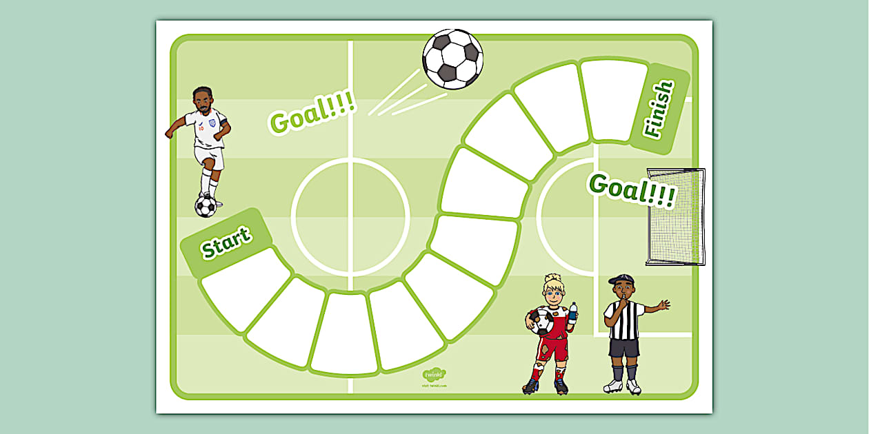 Football Themed Make Your Own Board Game DS Template