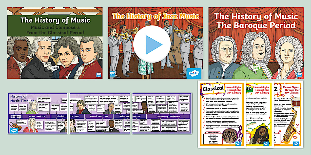 History of Music Music Resource Pack | Learning for all ages