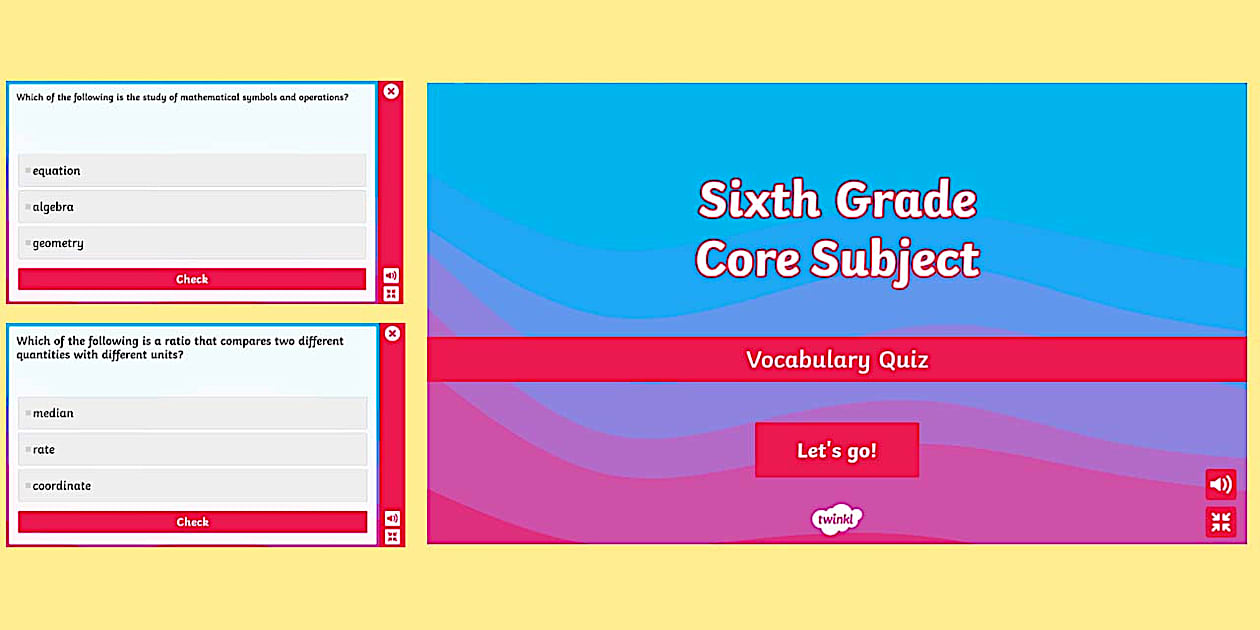6th Grade Multiple Choice Vocabulary Quiz | Twinkl - Twinkl