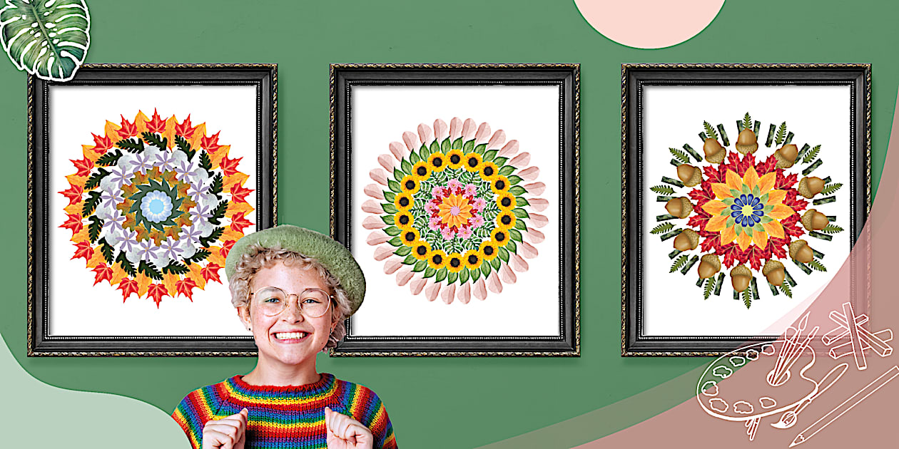 Nature-Themed Abstract Collage Art Poster Pack - Twinkl