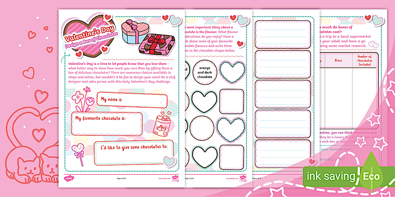 Valentine's Day: Design a Box of Chocolates (Ages 5 - 7)